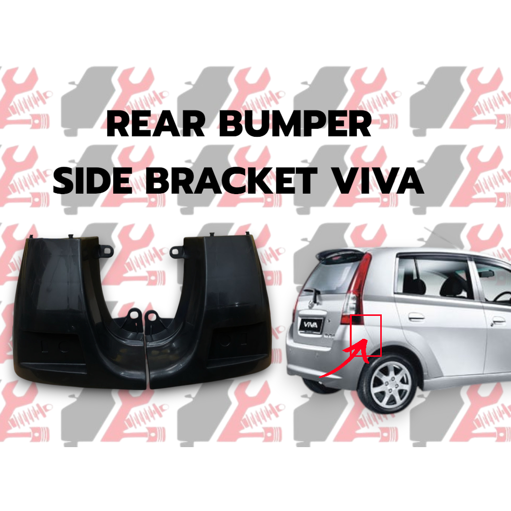 PERODUA VIVA REAR BUMPER SIDE BRACKET LEFT/RIGHT BUMPER BELAKANG SIDE ...