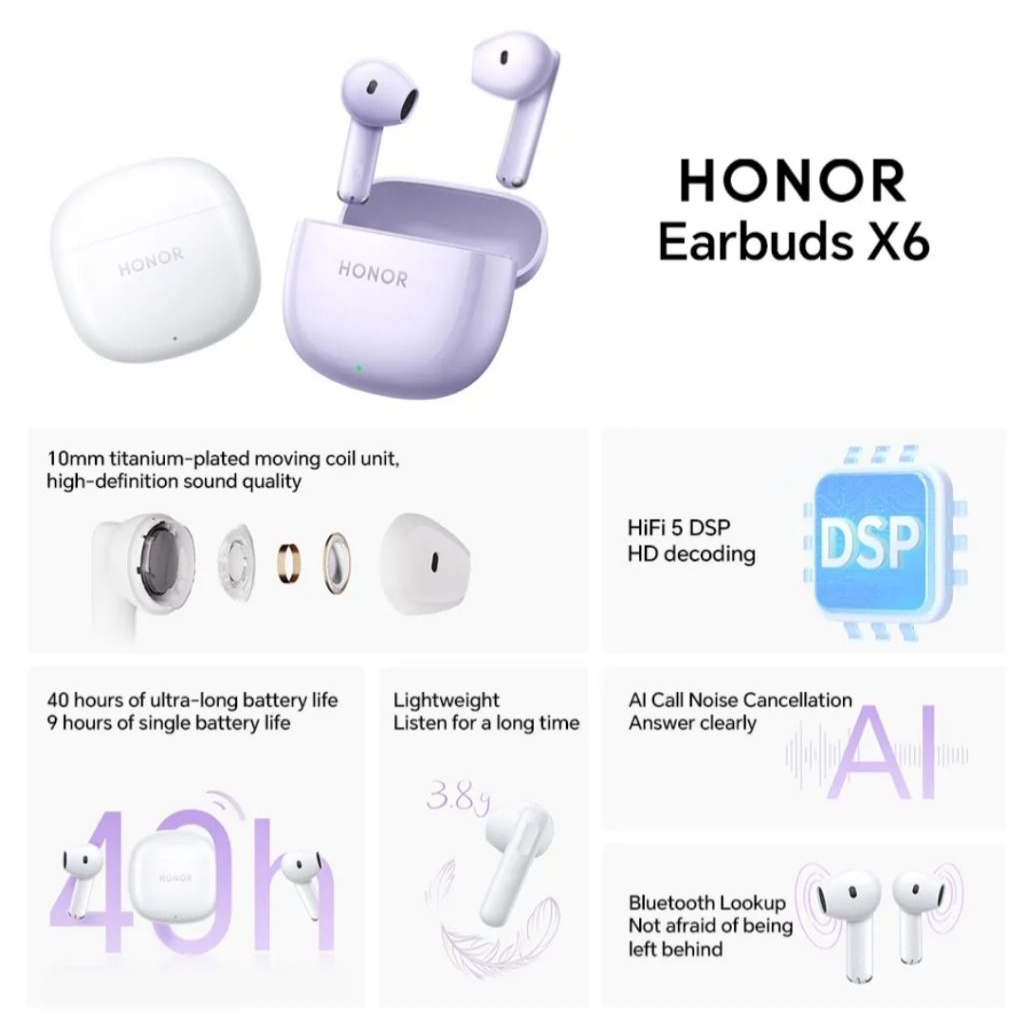 Brand new Honor X6 Earbuds | Shopee Malaysia