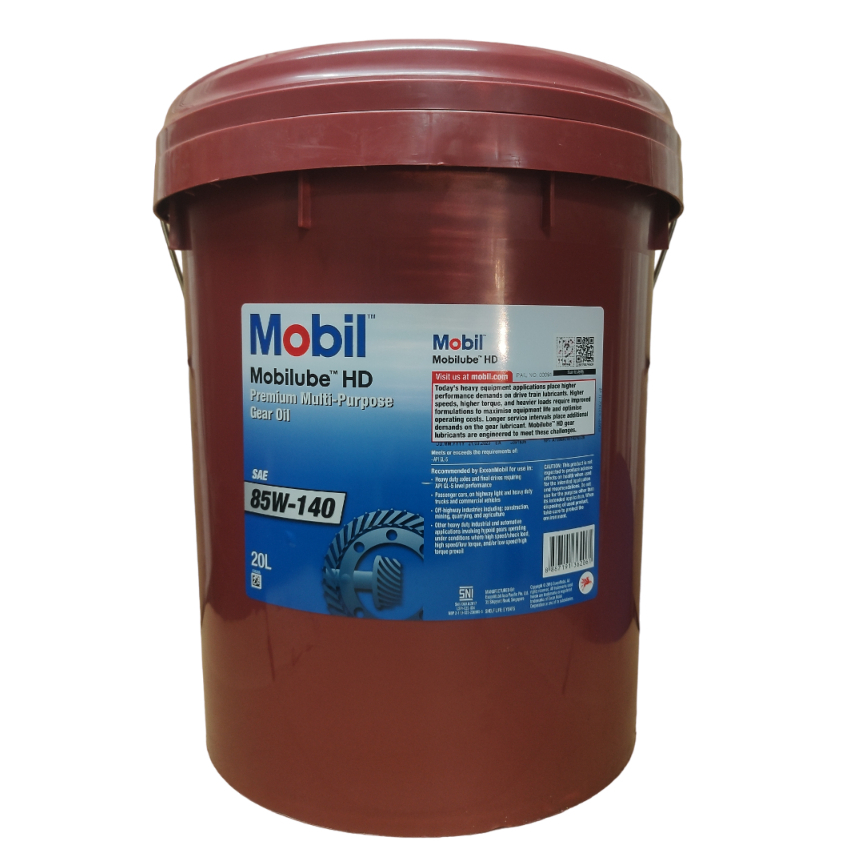 AUTOMOTIVE GEAR OIL - MOBIL MOBILUBE HD GL-5 85W-140【20L】(Ready Stock ...