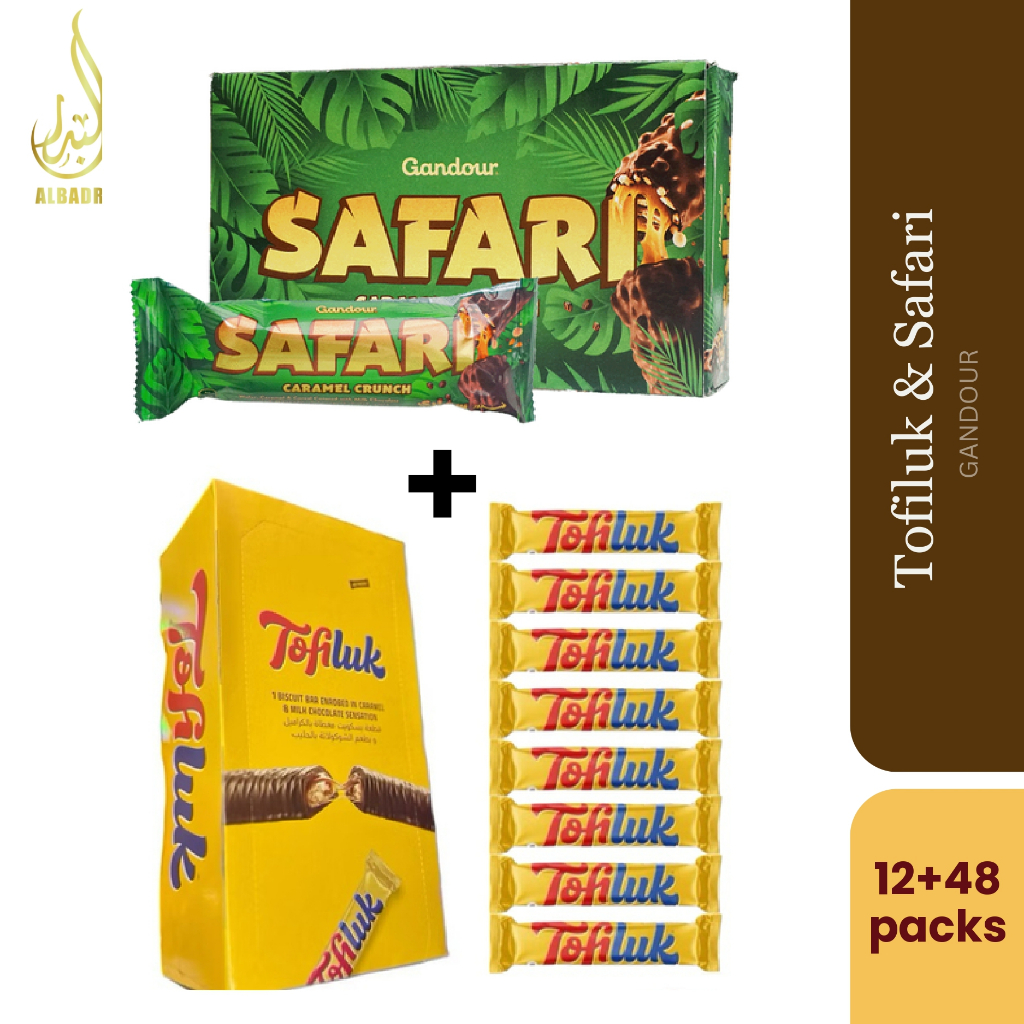 Gandour Safari Caramel Crunch Chocolate (Coklat Biskut) 32g - 1 Box ...