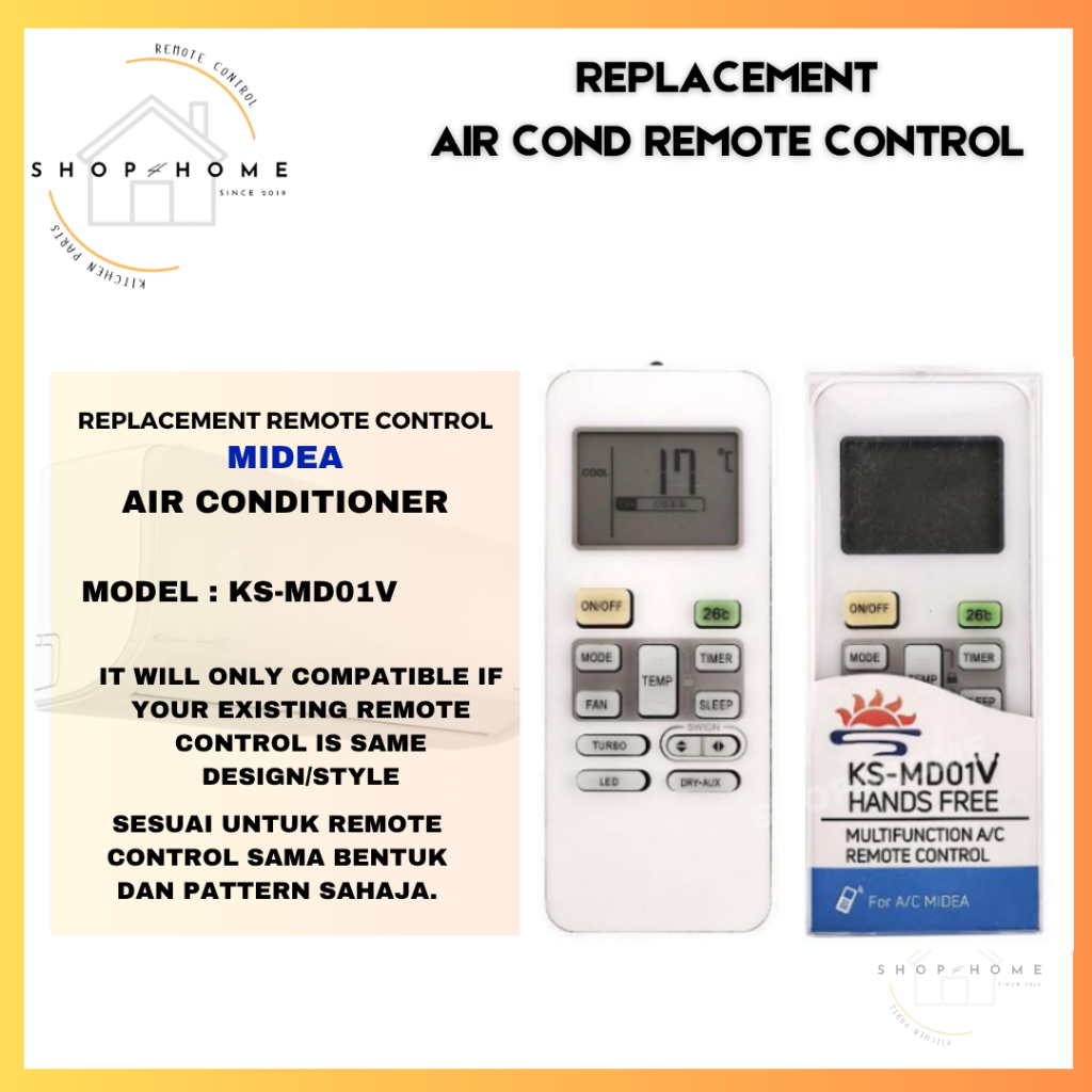 Midea / Topaire Replacement For Midea Topaire Air Cond Aircond Air ...