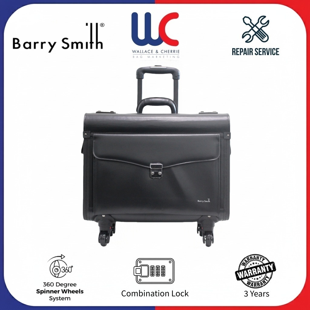 Barry Smith Trolley Pilot Case Lawyer Case Travel Document Bag 4 Wheels ...
