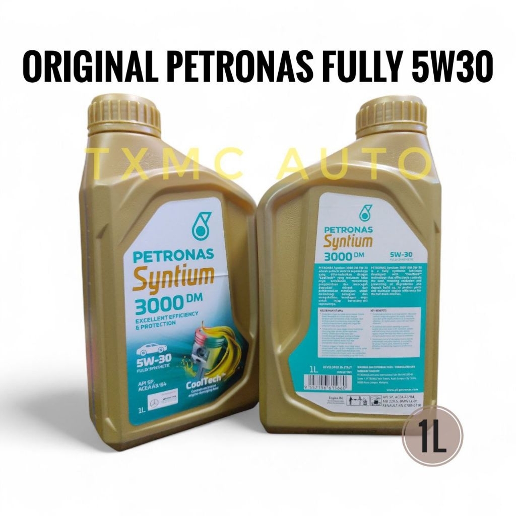 Original [SIRIM] 1L Petronas Syntium 5W30 Fully Syn Engine Oil 3000DM ...