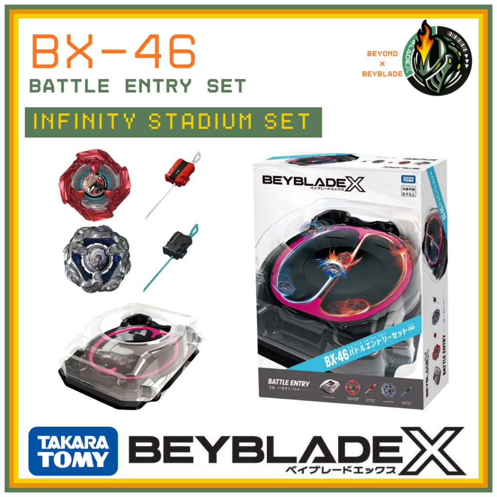 Takara Tomy Beyblade X BX-46 Battle Entry Set Infinity Stadium Set with ...
