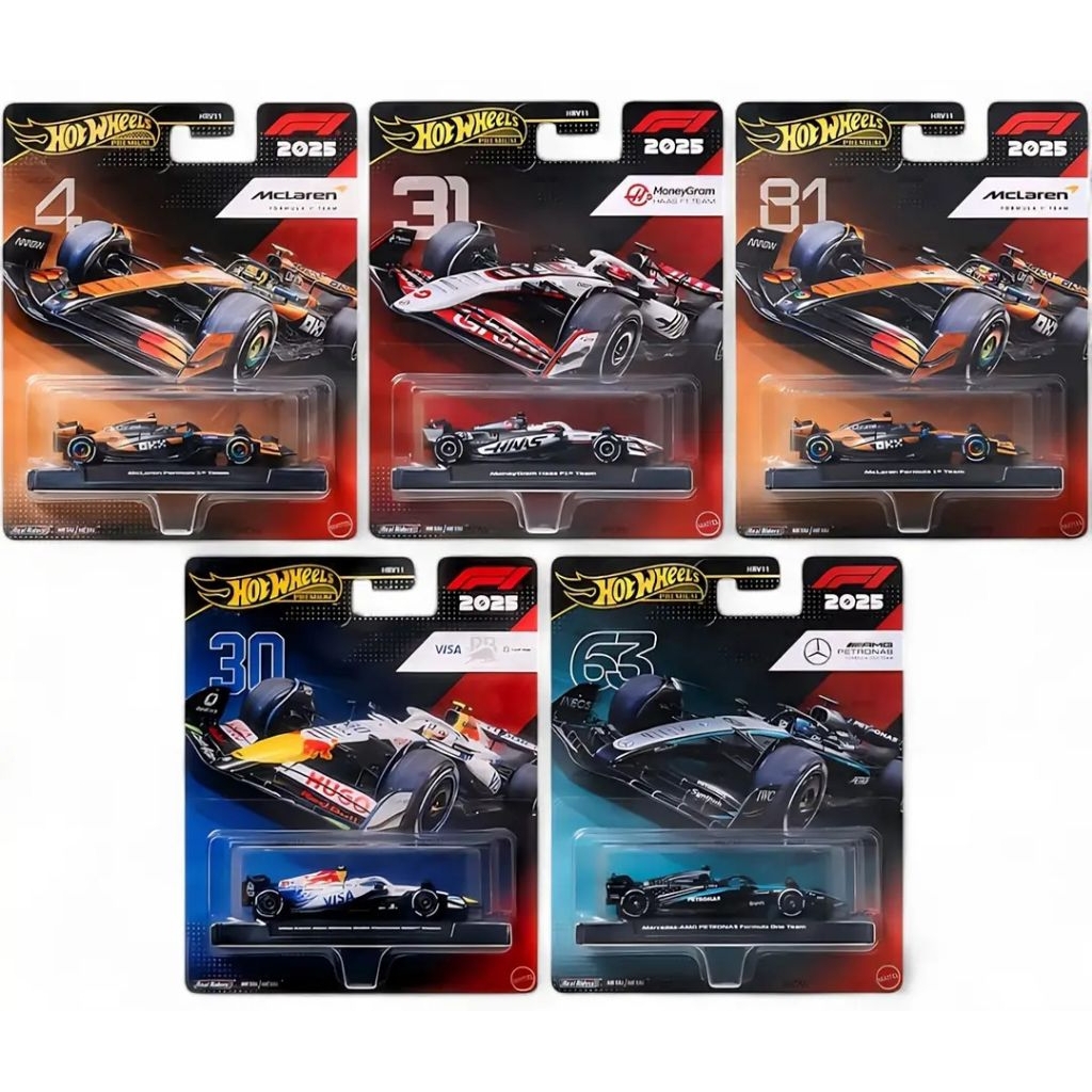 Hot Wheels HRV11 Premium Formula 1 2025 (Set of 5) | Shopee Malaysia