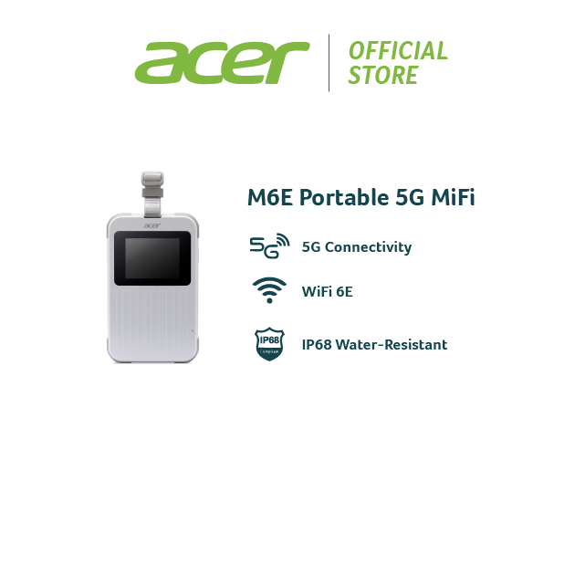 Acer Connect M6E 5G Mobile MiFi (Support Maxis, CelcomDIgi, Umobile ...