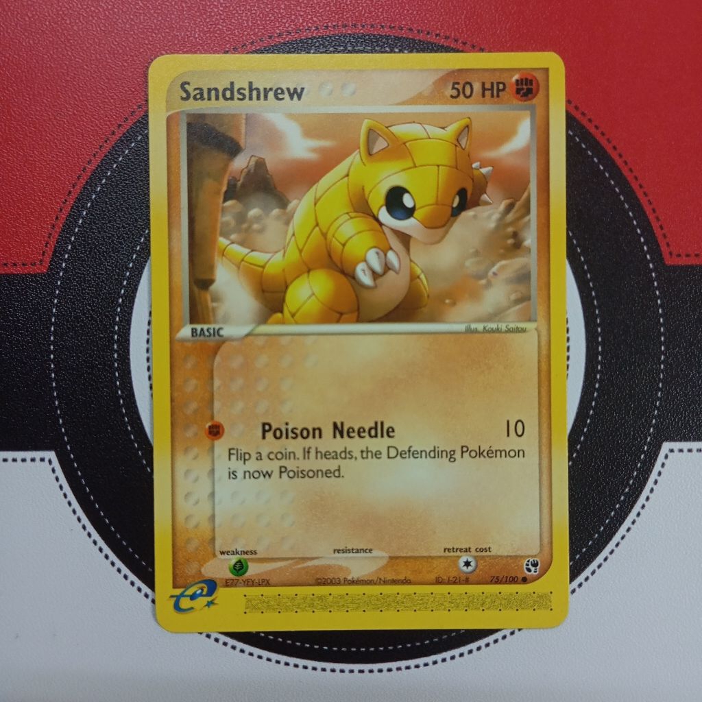 Pokemon TCG - Sandshrew 75/100 - EX Sandstorm (Common) | Shopee Malaysia