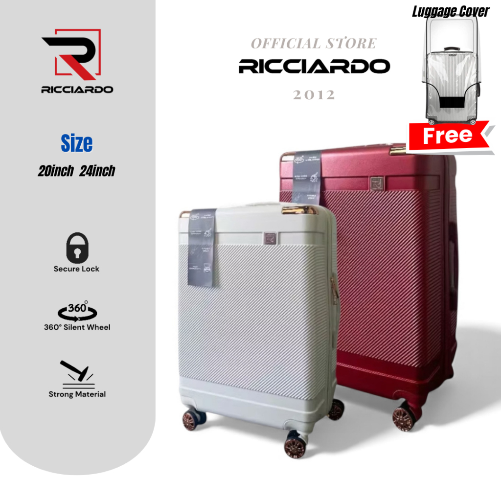 RICCIARDO B15 ABS+PC Luggage with USB Charger | Beg Bagasi 20/24 Inch ...