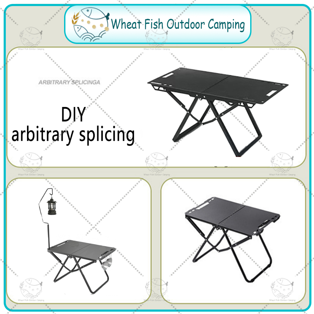 Tactical DesktopCampingSteel Rack equipment Picnic with Light ...