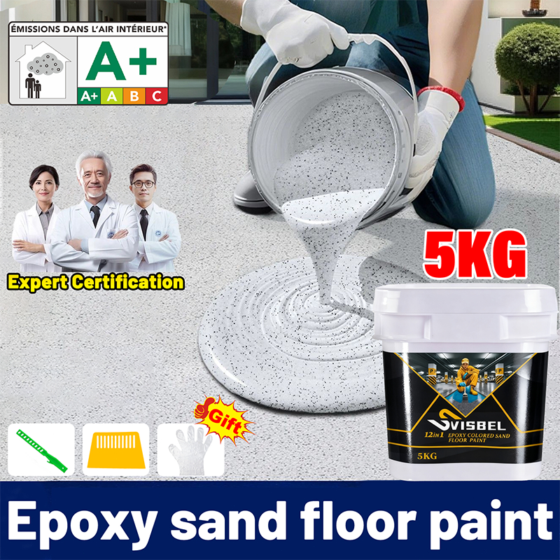 12 in 1 Epoxy sand floor paint Self-leveling water epoxy floor paint ...