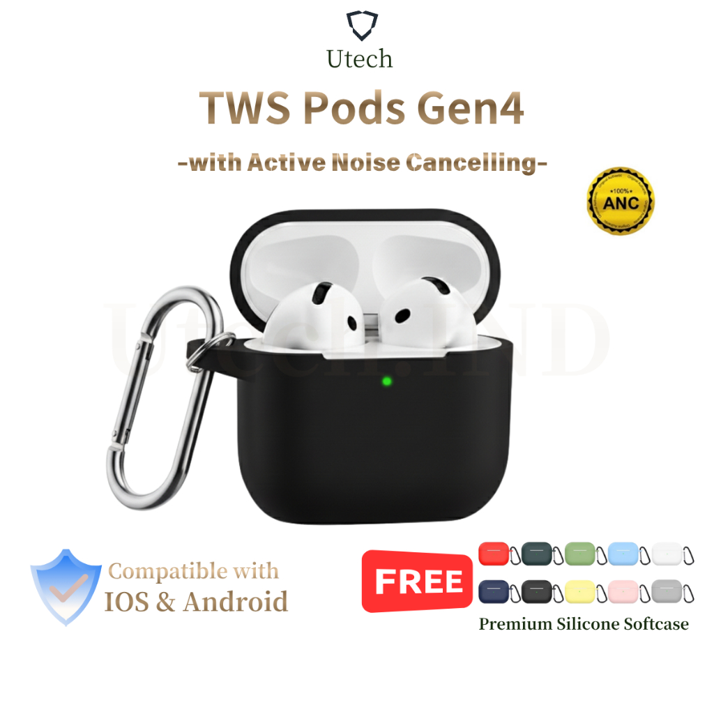 Utech TWS Gen4 Active Noise Cancellation Wireless Earbuds Bluetooth ...
