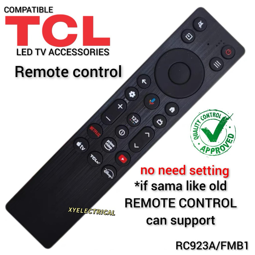TCL RC923A/FMB1 Smart LED Tv Remote Control For 98QM6K 55QM7K 50QM6K ...