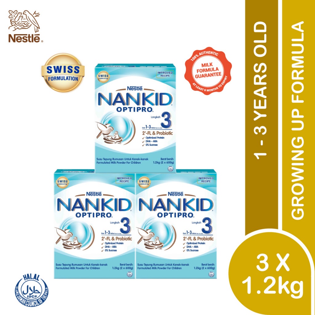 [Exp 31 Jul 2027 &/ Later] NANKID OPTIPRO Step 3 Growing Up Milk (1-3 ...