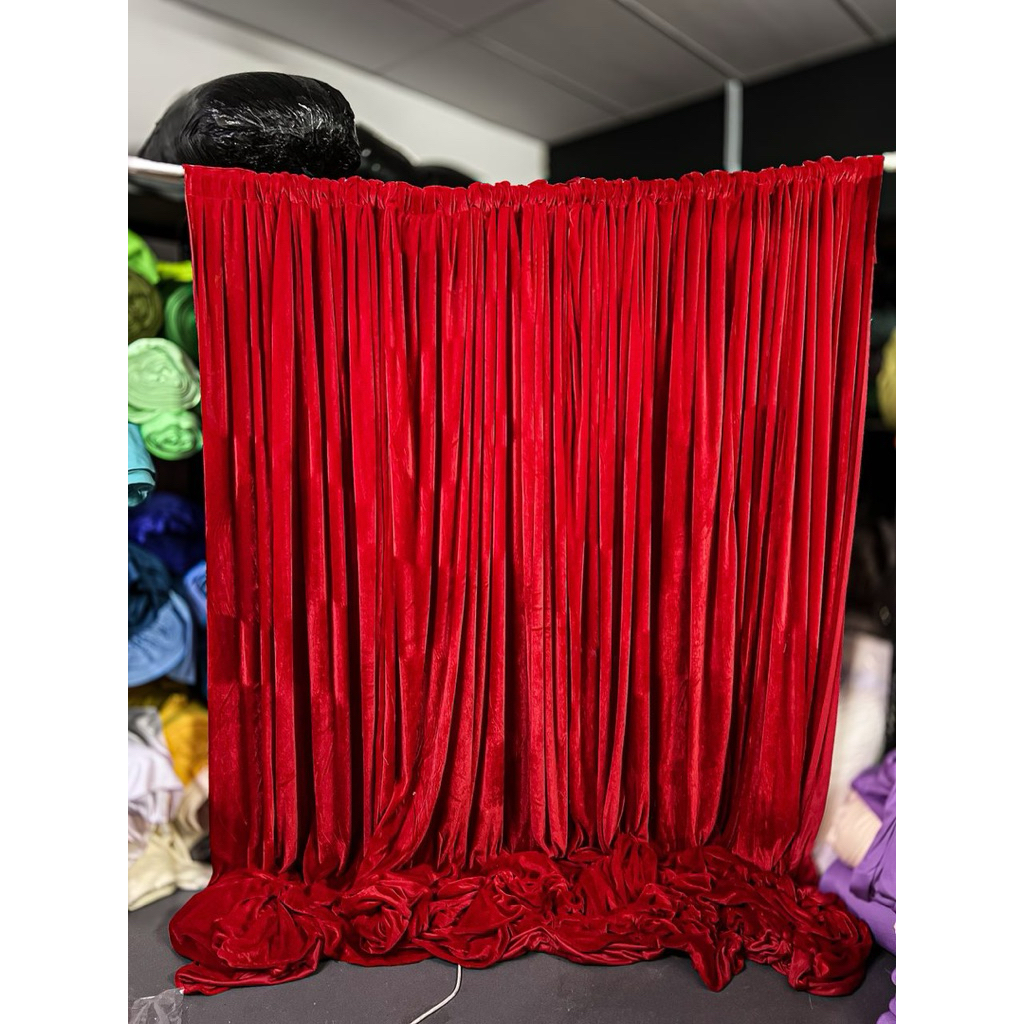 Kain Backdrop Pelamin Velvet Kain Velvet Plush baldu Meter Wedding ...