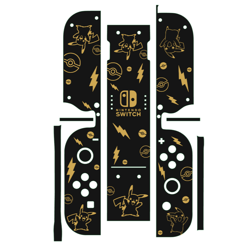 Pika chu Black Gold Nin tendo Switch OLED/Ninten do Switch 1ST GEN ...