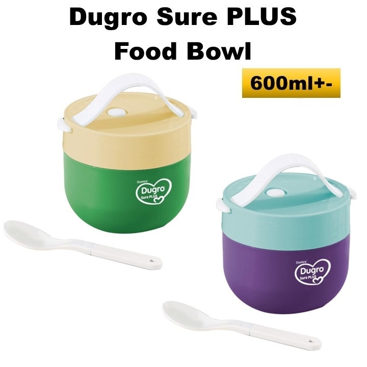 Dugro Sure PLUS Food Bowl With Handle Free Spoon - 600ml / Microwavable ...
