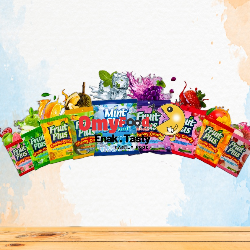 100g, 120g Fruit Plus Mint Plus Assorted Chewy Candy [OmyFood] | Shopee ...