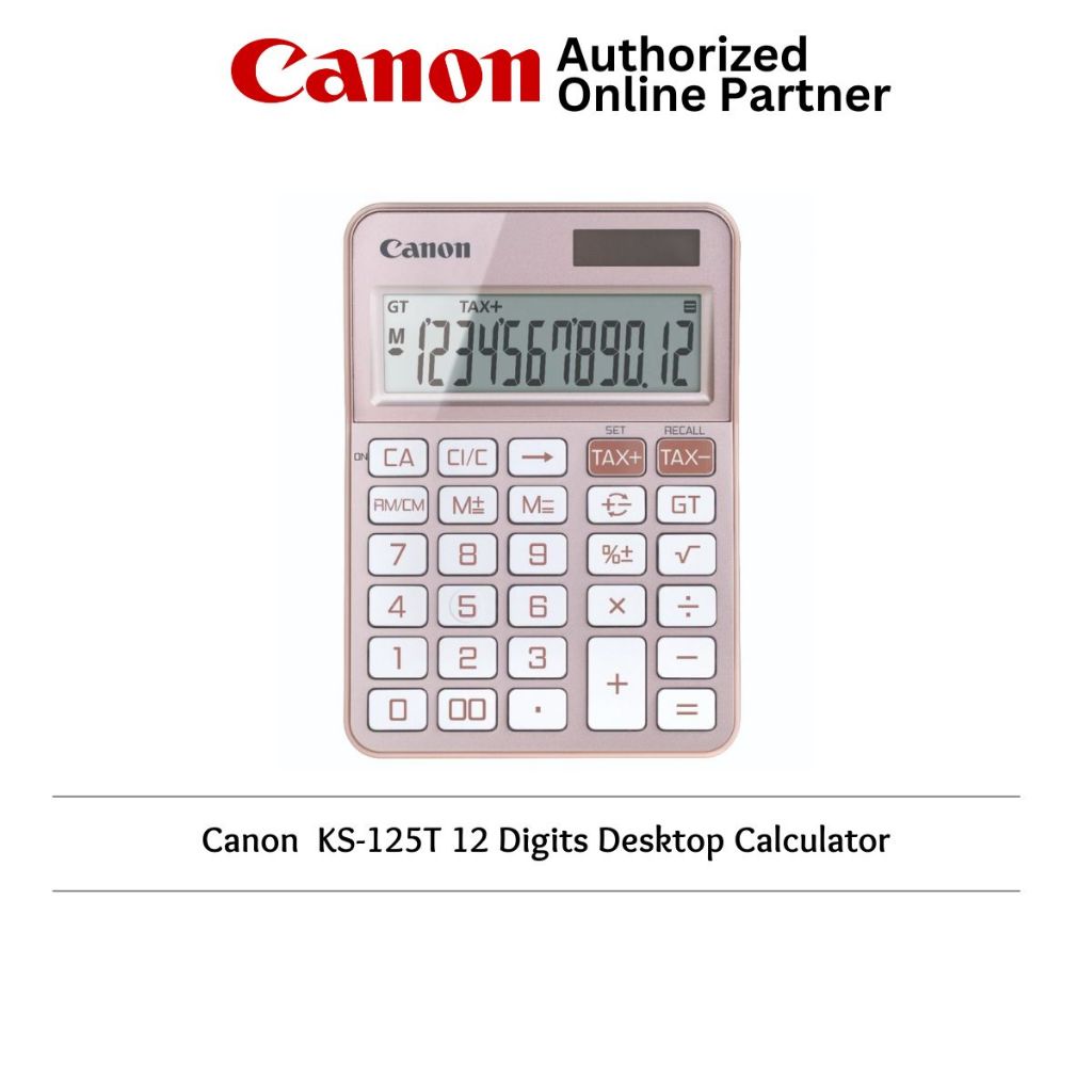 Canon KS-125T Desktop 12 Digits Calculator - Pink | Shopee Malaysia