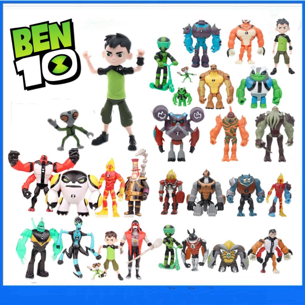 Mainan figur Ben 10 Omni-Kix Jetray, Humungousaur, Cannonbolt, dan ...