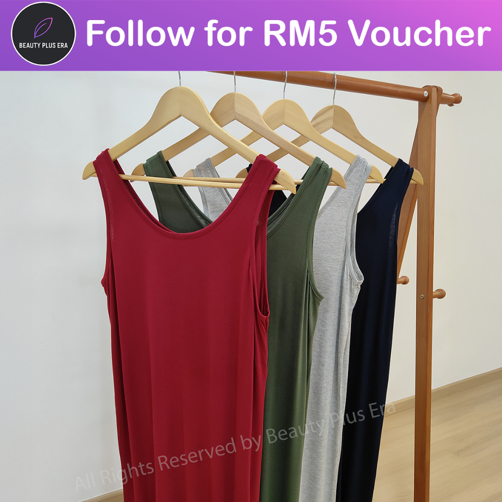 Sleeveless Women Maxi Long Dress Inner Dress Plus Big Oversize XL ...