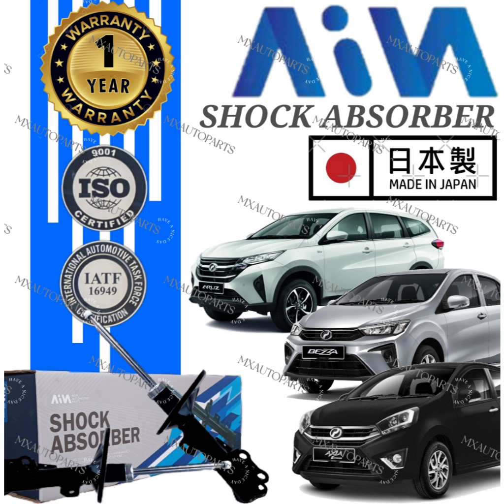 (WARRANTY 1 YEAR) AIVA JAPAN SHOCK ABSORBER PERODUA AXIA D87A BEZZA ...