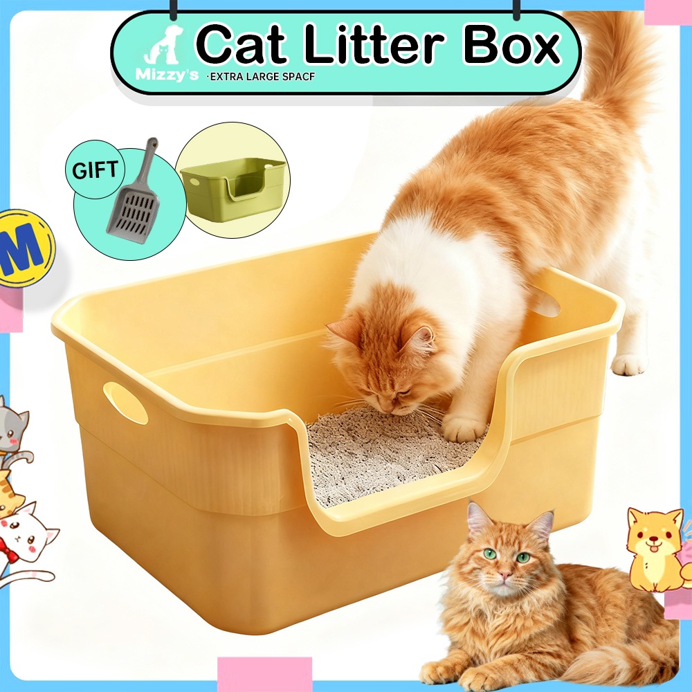Mizzy's Extra Large Cat Litter Box With Scoop Deep Cat Litter Toilet ...