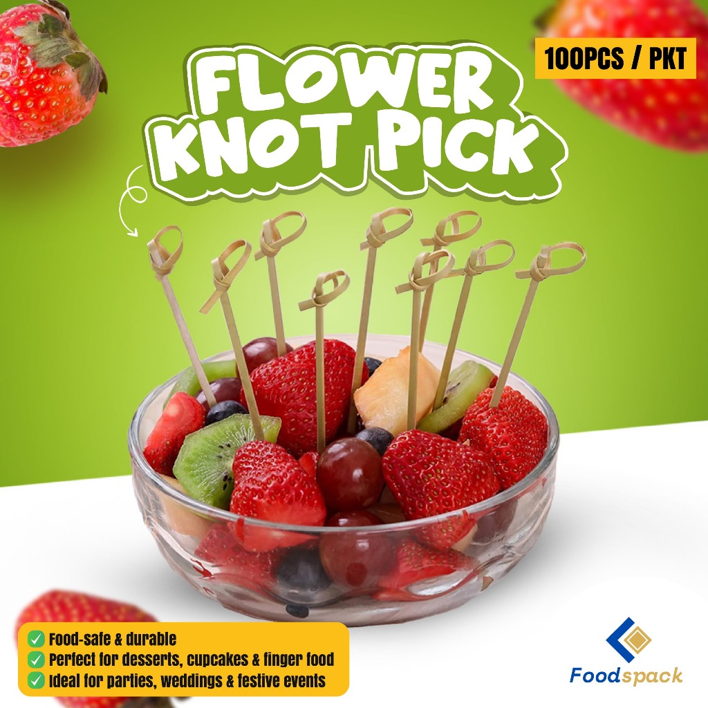 150MM (6'') FLOWER KNOT PICK (100 PCS/PKT) | Shopee Malaysia