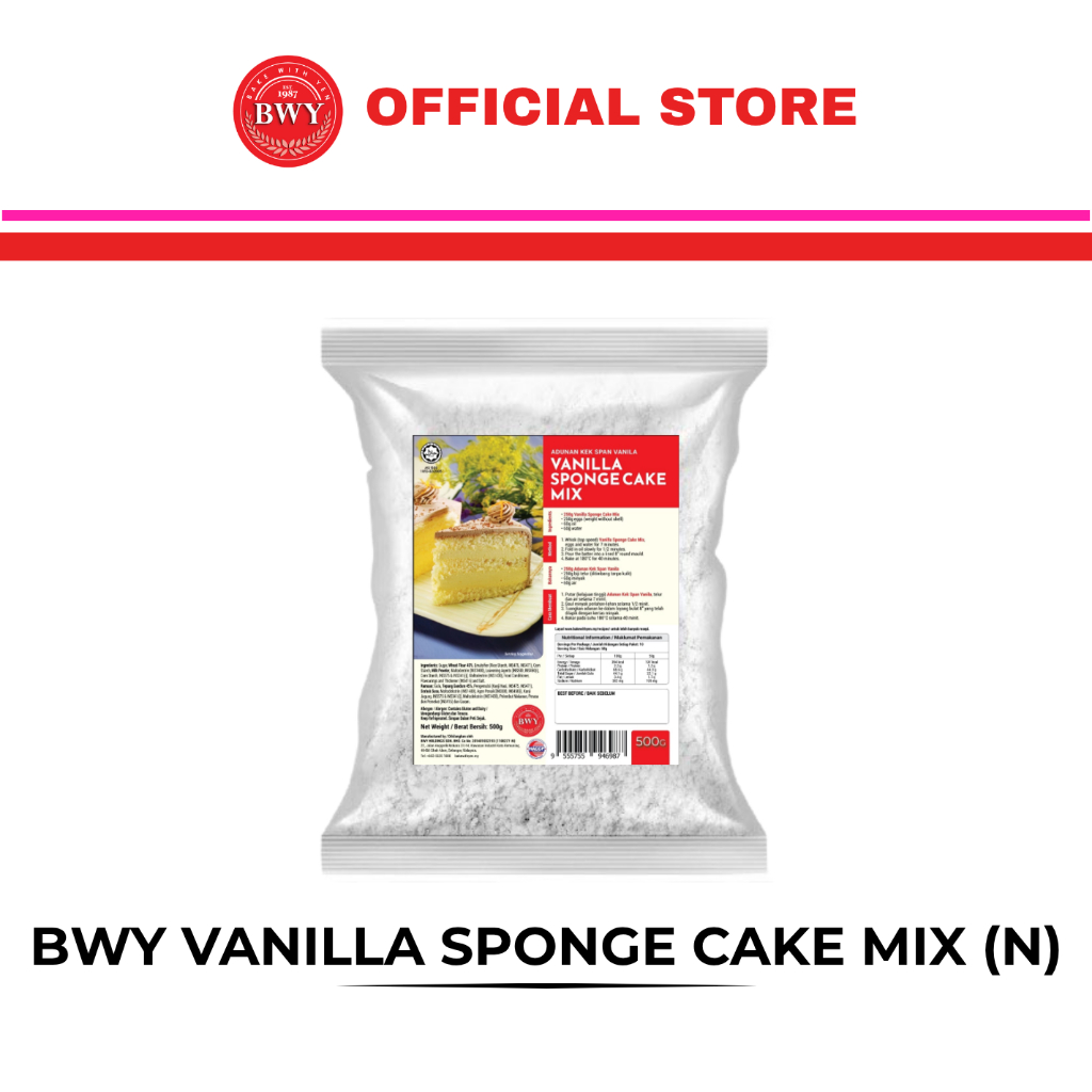 BWY VANILLA SPONGE CAKE MIX (N) 500G | Shopee Malaysia
