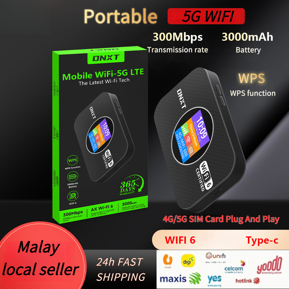 【READY STOCK】Upgraded version 5G Pocket WiFi Router WiFi-6 Modem MiFi ...