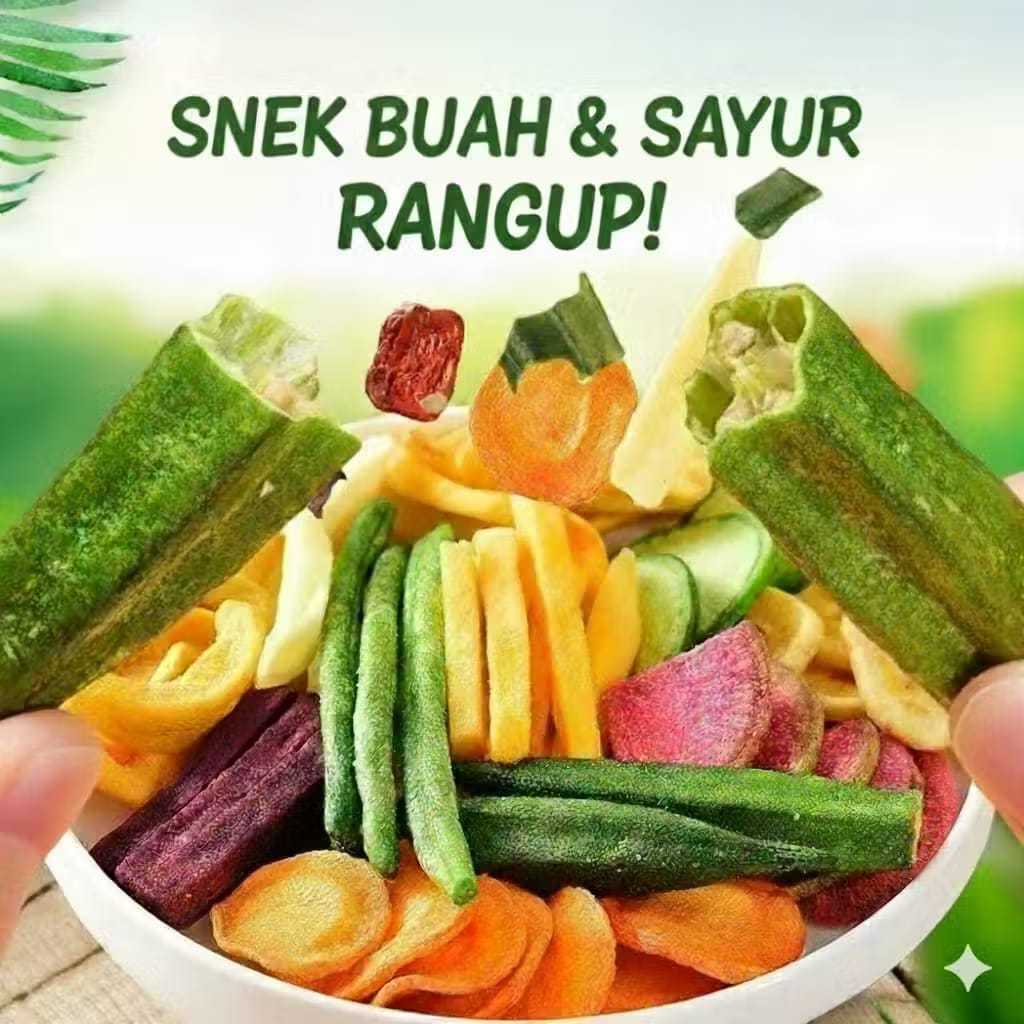 400g Kerepek Campuran Buah dan Sayur Kering Segar | Fresh Dried Mix ...