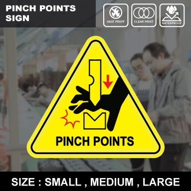 Sticker Pinch Points / Triangle Sticker Sign Warning Caution Danger ...