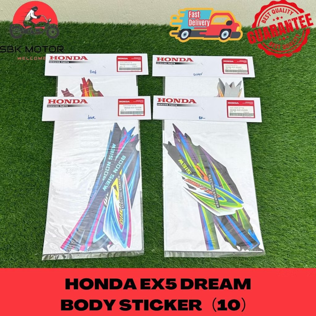 EX5 BODY STICKER (10) EDISI HIJAU SILVER BIRU MERAH ORIGINAL FOR EX5 ...