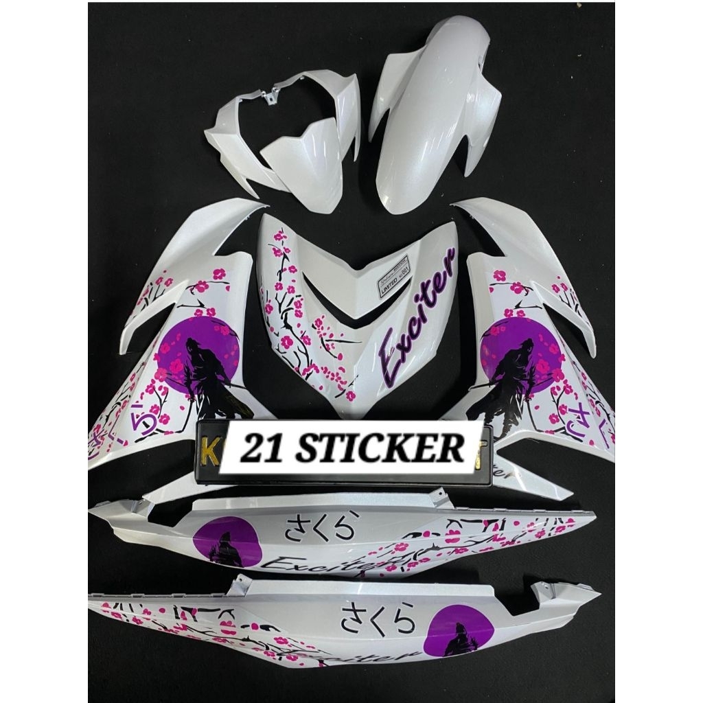 STICKER SAKURA SAMURAI LC 135 V1,V2,V3,V4,V5,V6,V7,V8 STICKER Y15 V1,V2 ...