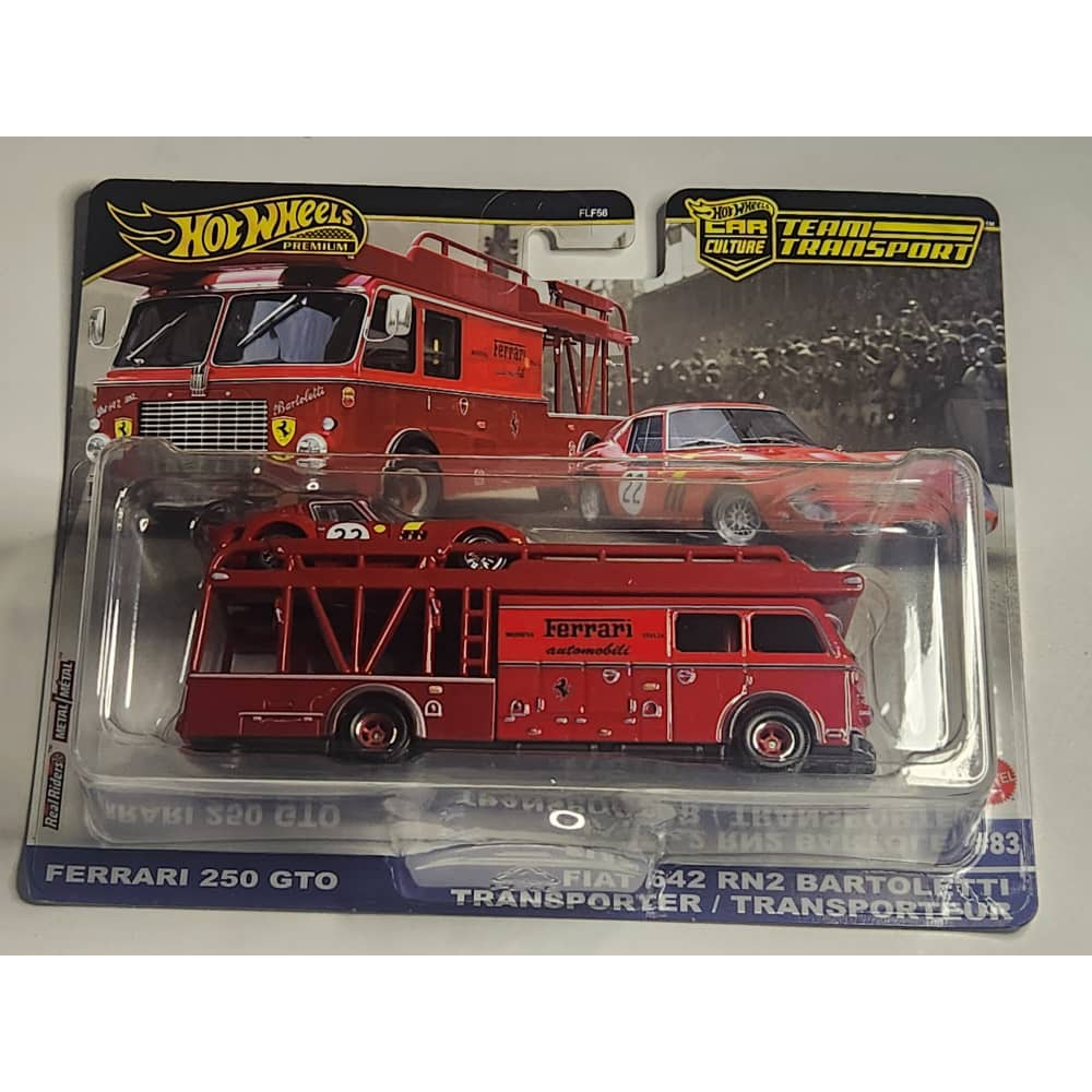 Hot Wheels Team Transport Ferrari 250 GTO and Fiat 642 RN2 Bartoletti ...