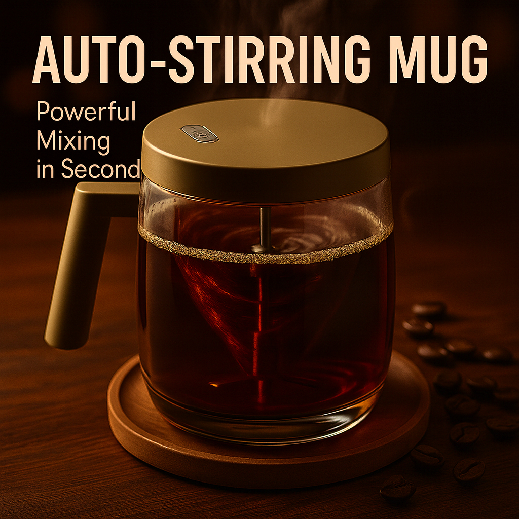 Auto Stirring Mug Electric Self Mixing Cup USB Rechargeable Glass ...