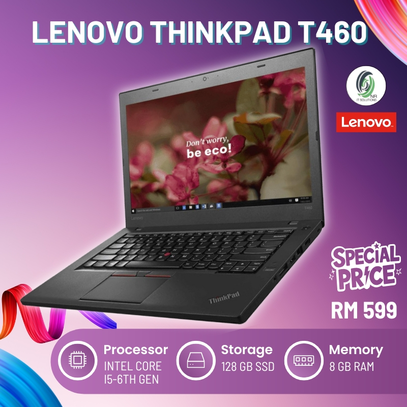 Lenovo ThinkPad T460 i5 6th Gen | 14" FHD | 8GB RAM 128GB SSD | Webcam ...