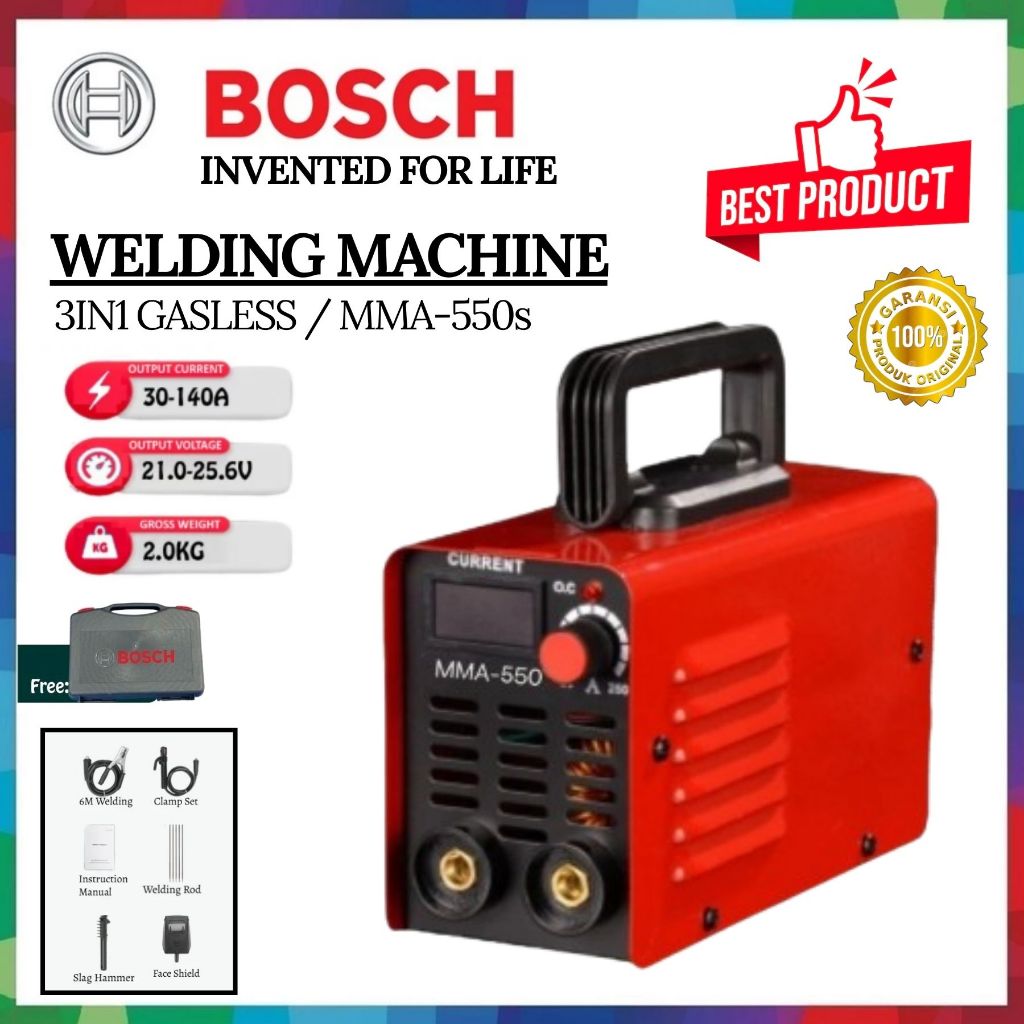 BOSCH Portable Welding Machine Set Welding Machine MMA-550 Inverter ...