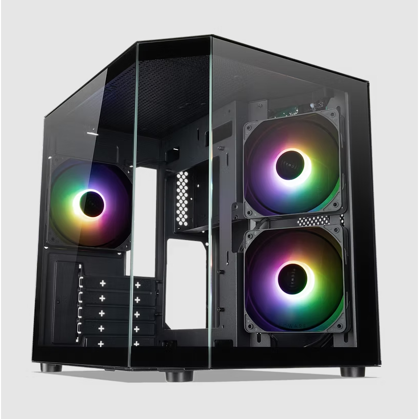 TECWARE VX Trinity M2 Mid Tower Triple T.G mATX Case With Pre-Installed ...