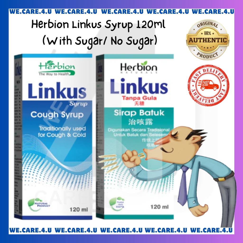 ~HERBION LINKUS COUGH & COLD SYRUP 120ML (ORIGINAL / SUGAR FREE ...