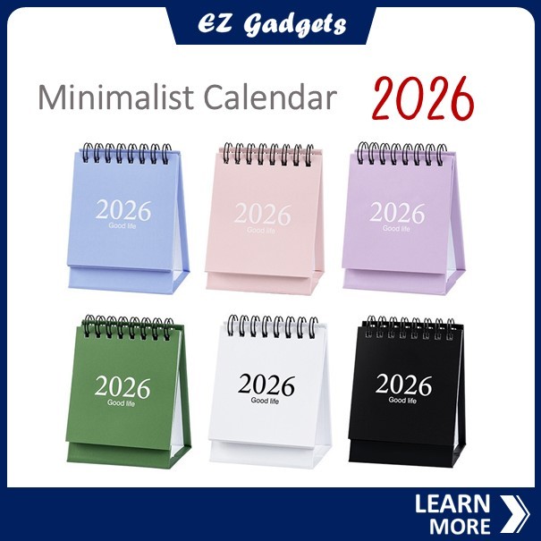 2026 Mini Calendar Cute Minimal Desktop Journal 2026 Calendar Simple ...
