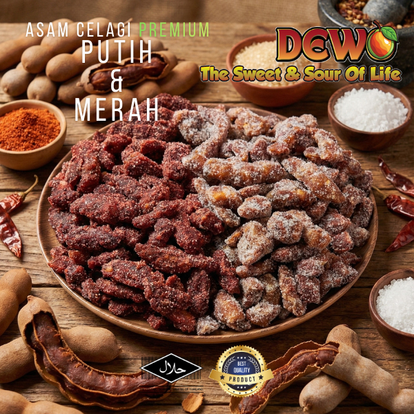 DEWO Asam Celagi Putih Celagi Merah Masam Manis Bergula Ada Biji Dried ...