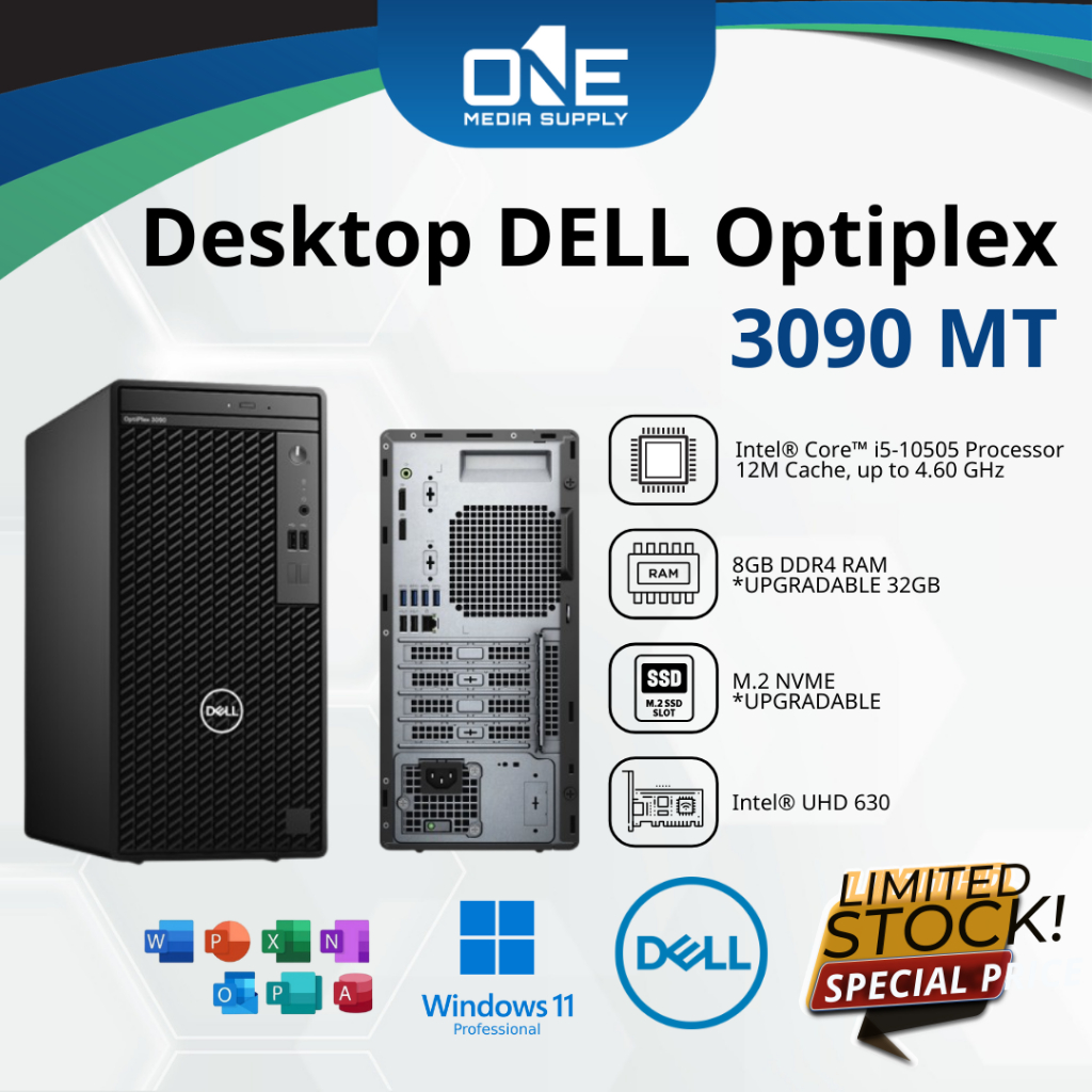 DELL Optiplex 3090 MT i5 10th Gen / NVMe M.2 SSD UP TO 32GB RAM / Win ...