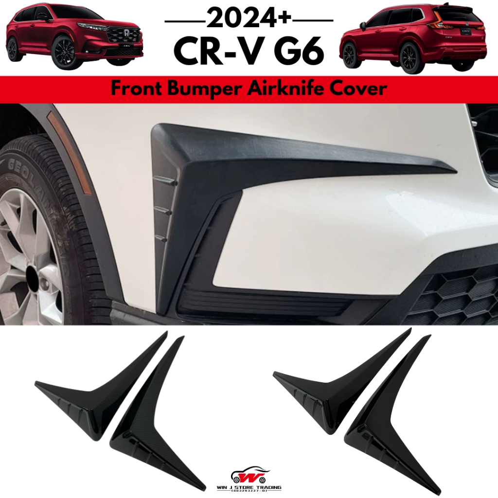 Honda CRV CR-V G6 2024-2026+ Carbon Trim&Glossy Black Front Bumper Wind ...