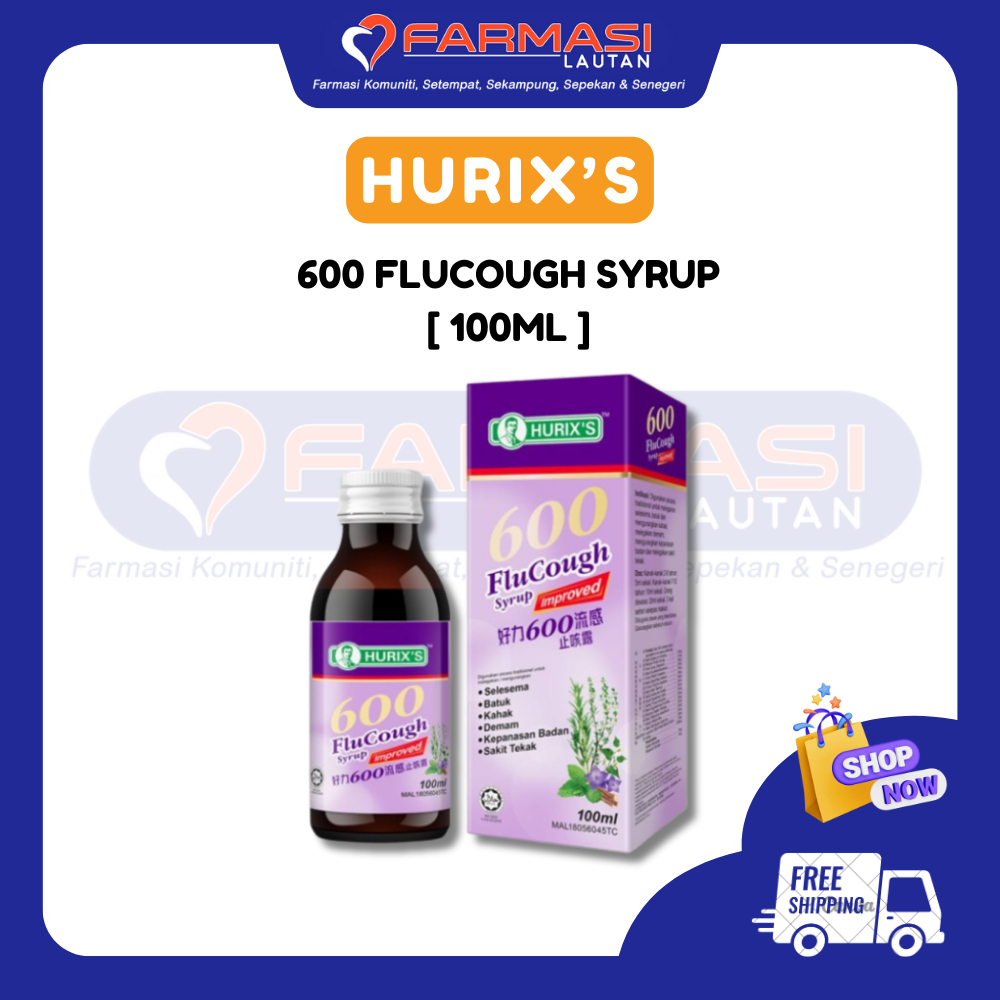 HURIX'S 600 FLUCOUGH SYRUP 100ML | Shopee Malaysia