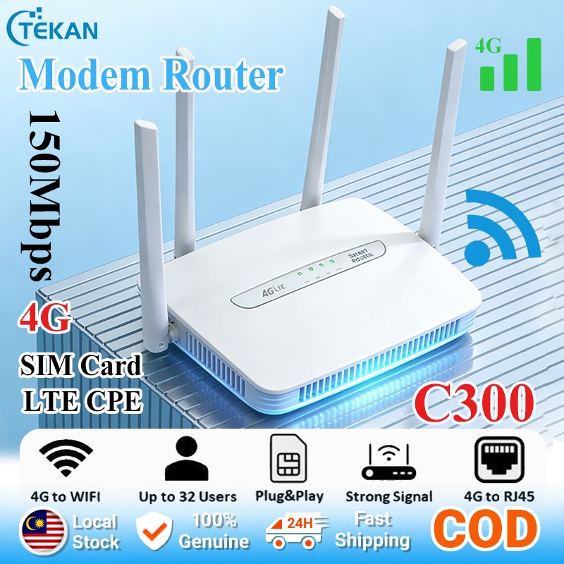 C300 4g Lte Sim Card Modem Router Modified 4G Modem Unlimited Broadband ...