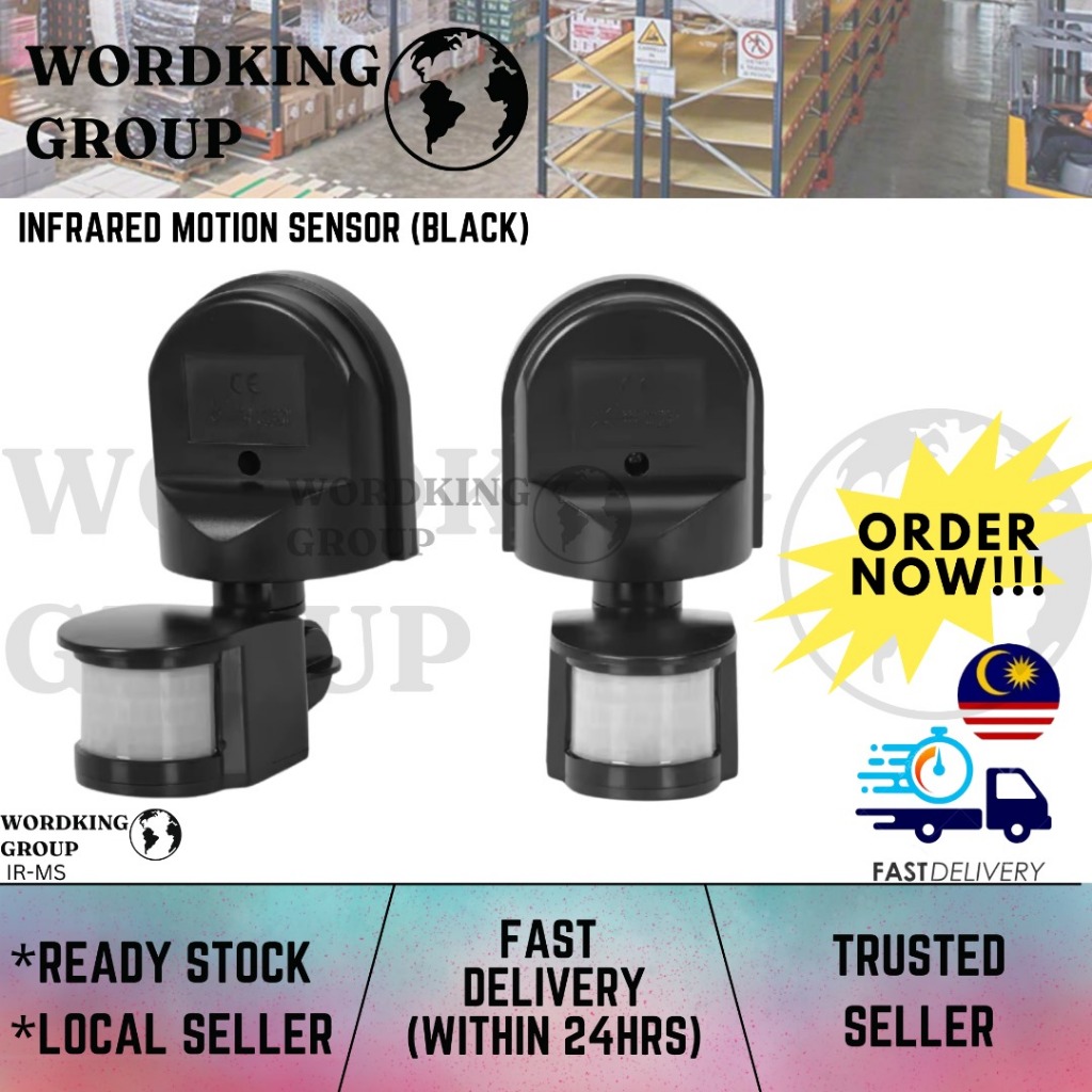 INFRARED MOTION SENSOR (BLACK) (IR-MS) | Shopee Malaysia