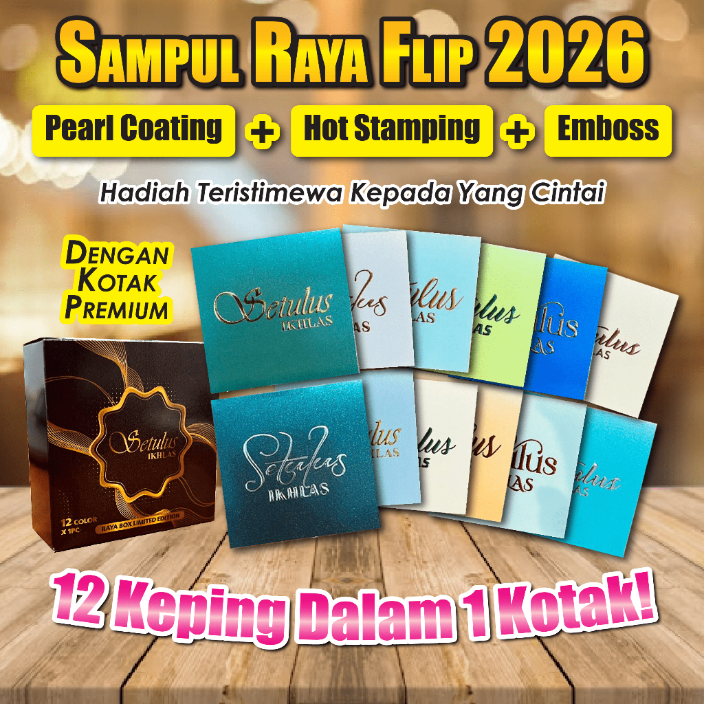 (12Pcs in Box) Sampul Raya Flip 2026 Eksklusif | Setulus Ikhlas ...