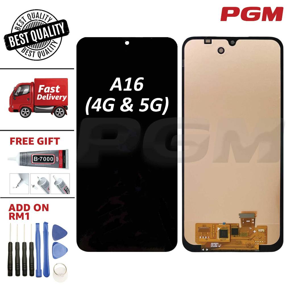 LCD TOUCH SCREEN DIGITIZER REPLACEMENT COMPATIBLE WITH (OLED) SAM A16 ...