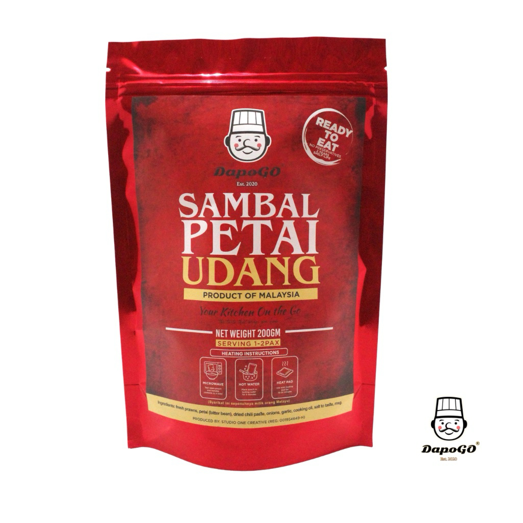 DAPOGO Sambal Petai Udang (200gm) | Ready to Eat (RTE) | Lauk Instant ...