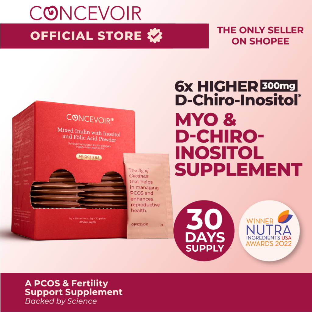 CONCEVOIR Myo-Inositol & D-Chiro-Inositol Supplement (30 Sachets ...